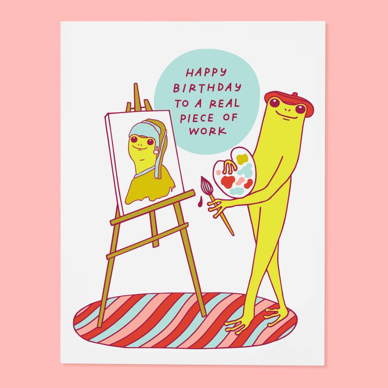Piece of Work Art Frog Birthday Card – Odd Bird Gifts