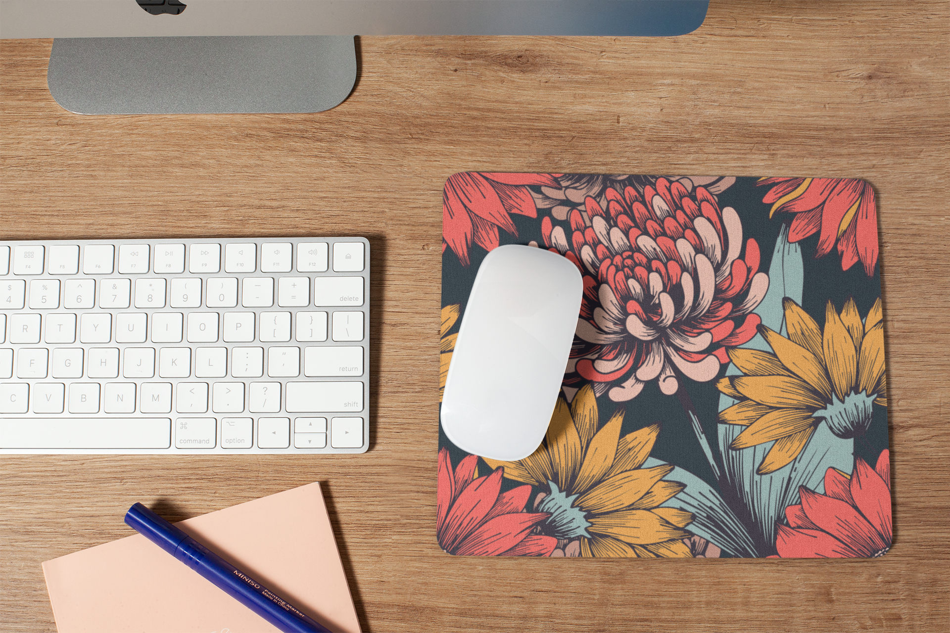 Navy Floral Mouse Pad – Odd Bird Gifts