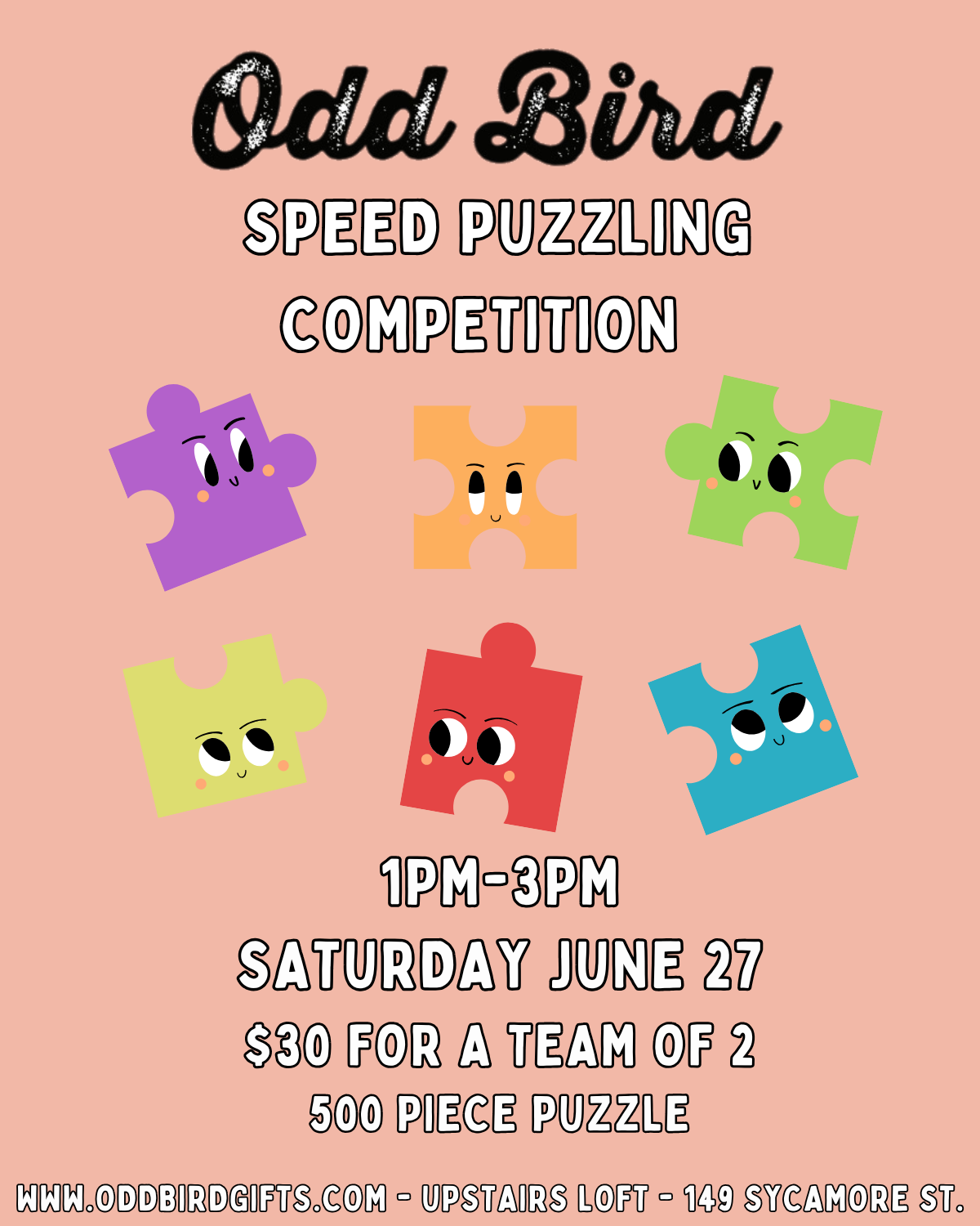 6/27 Speed Puzzling Competition – Odd Bird Gifts