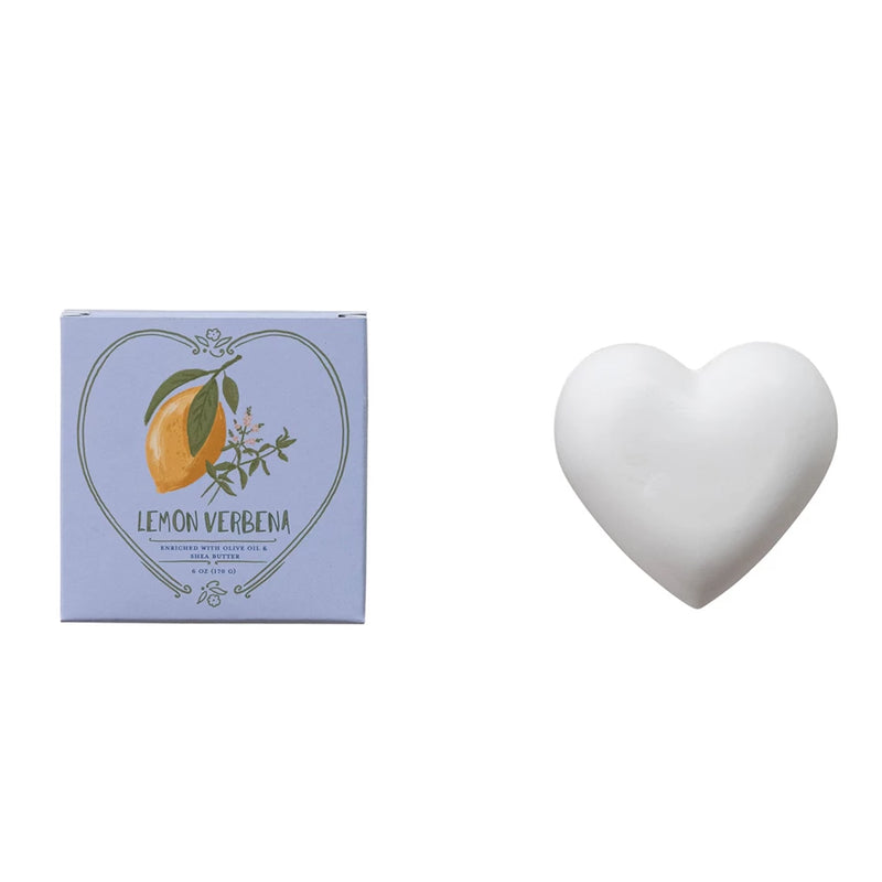 Lemon Verbena Scented Olive Oil & Shea Butter Heart Shaped Soap – Odd ...