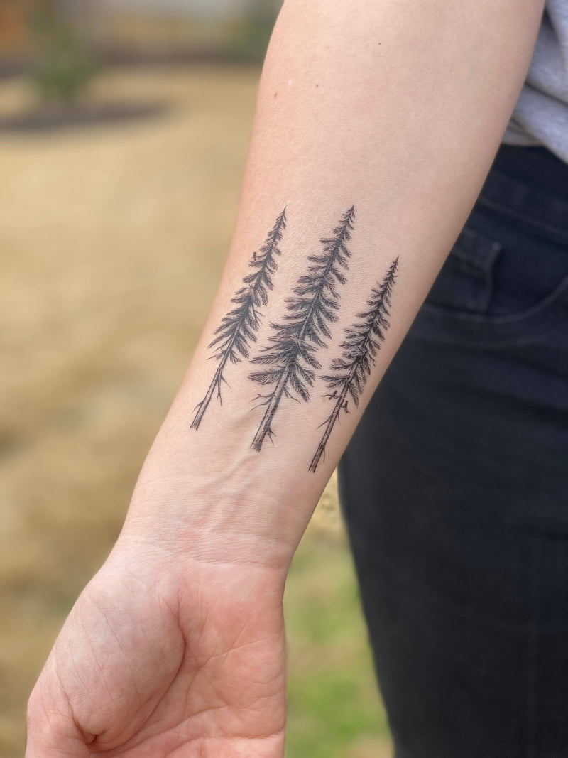 Pine Trees Temporary Tattoo – Odd Bird Gifts
